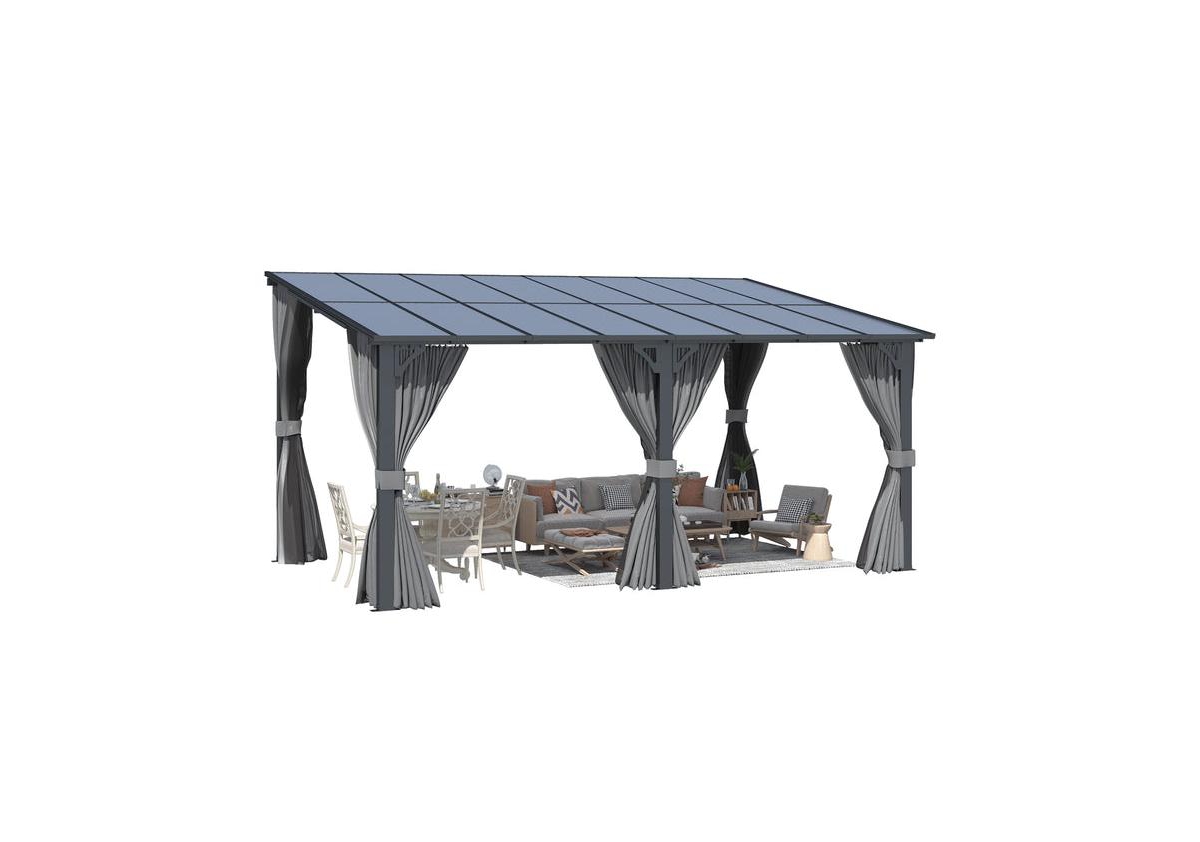 Click here for Aecojoy 16x10 Wall Gazebo with Curtains and Mosqui... prices