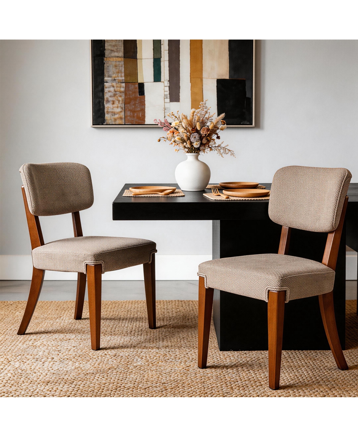 Click here for Rainsken Modern Upholstered Dining Chairs Set of 2... prices