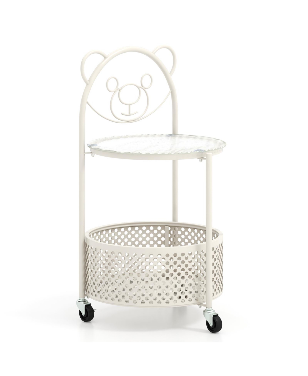 Click here for Slickblue Sofa Side Table on Wheels Lockable Moder... prices