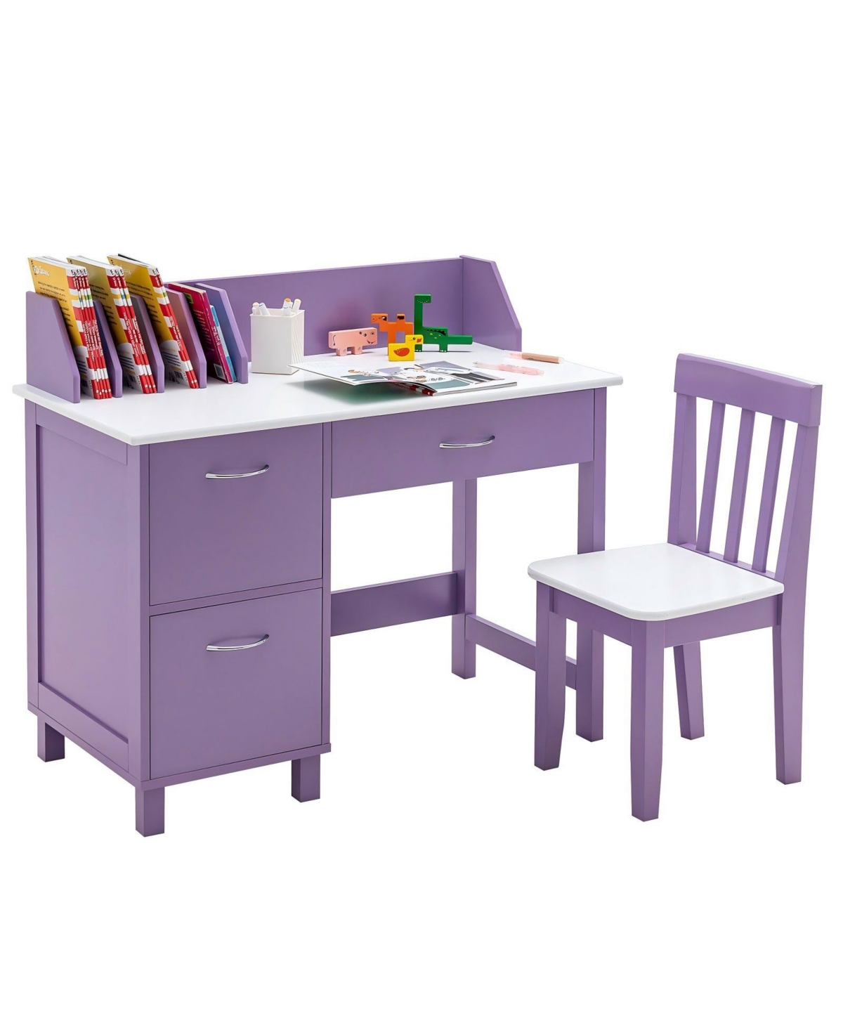 Click here for Sugift Kids Wooden Writing Desk Set with Drawer an... prices