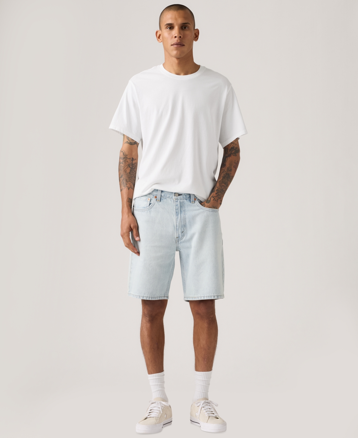 Click here for Levis Mens 454 Relaxed-Fit 10 Shorts - Encore prices