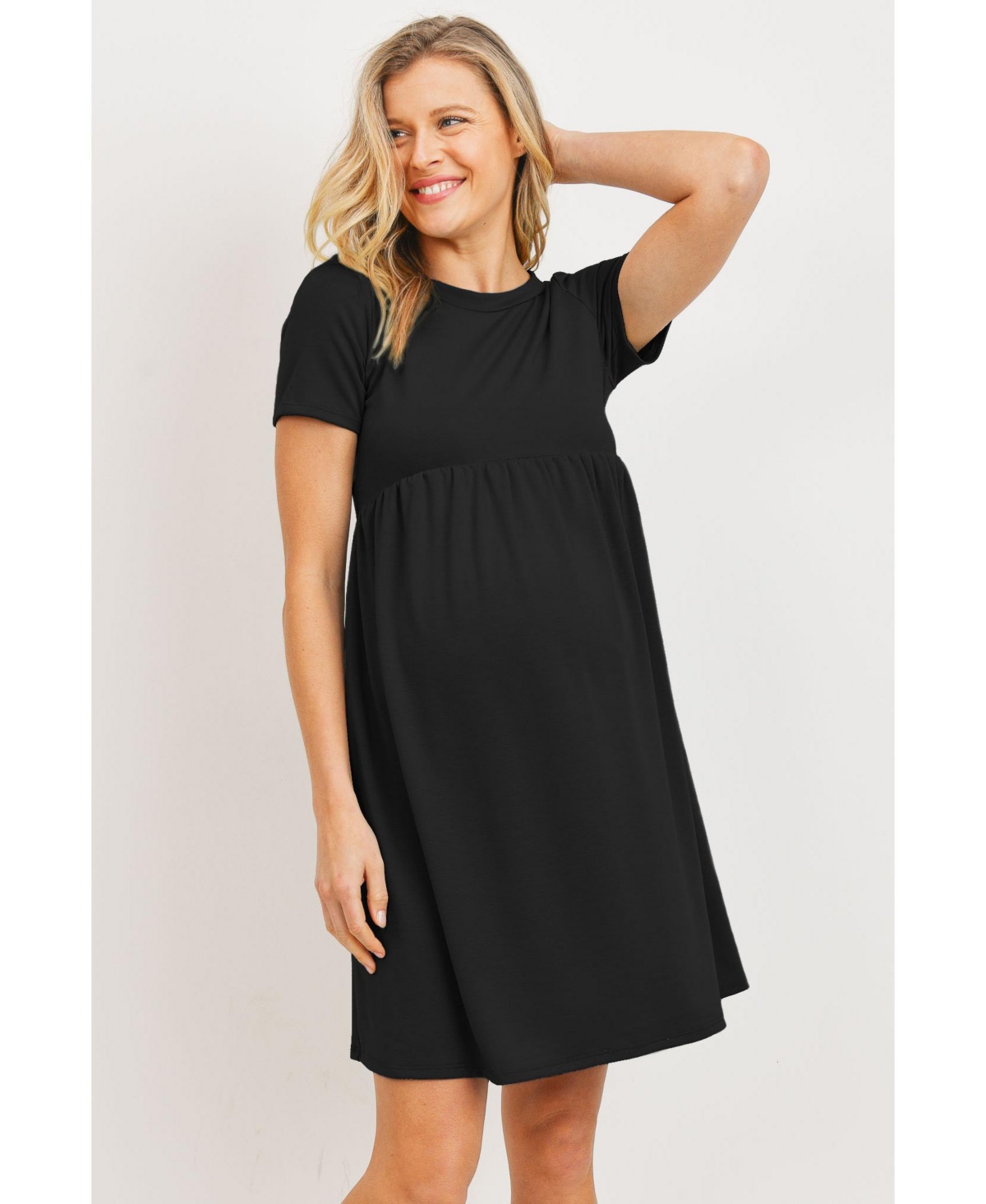 Click here for Hello Miz Maternity Crew Neck Empire Waist Mini T-... prices