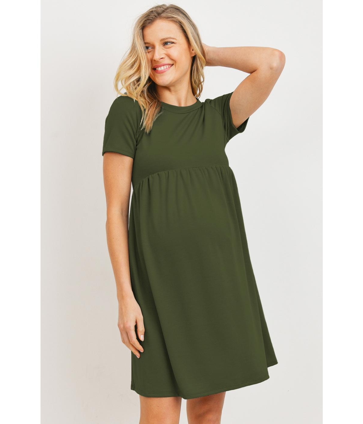 Click here for Hello Miz Maternity Crew Neck Empire Waist Mini T-... prices