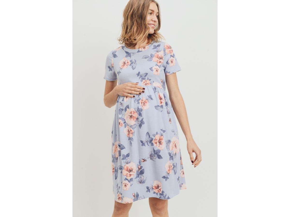 Click here for Hello Miz Maternity Floral Print Empire Waist Shor... prices