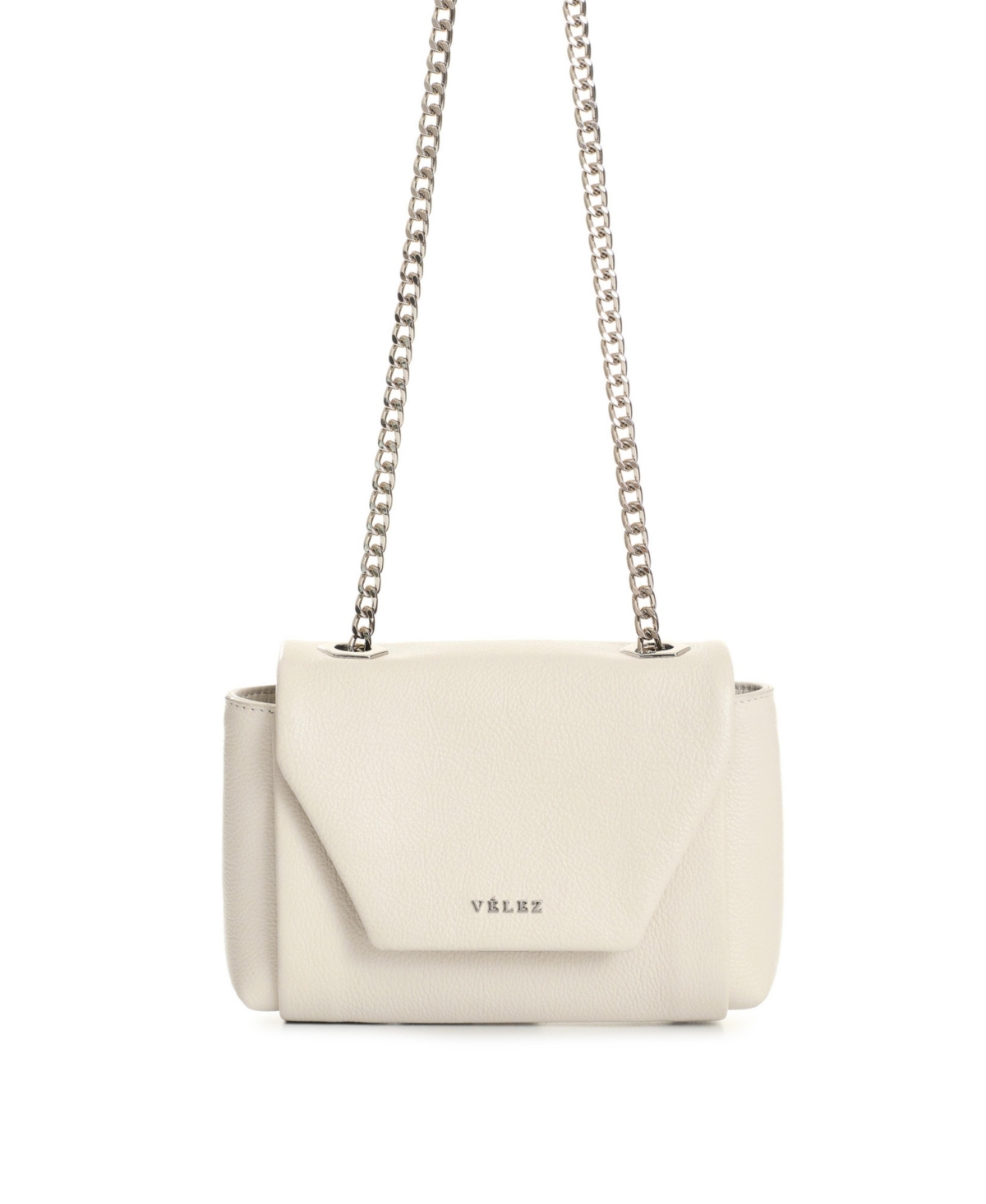 Click here for Velez Lili Leather Bowling with Chain - White prices