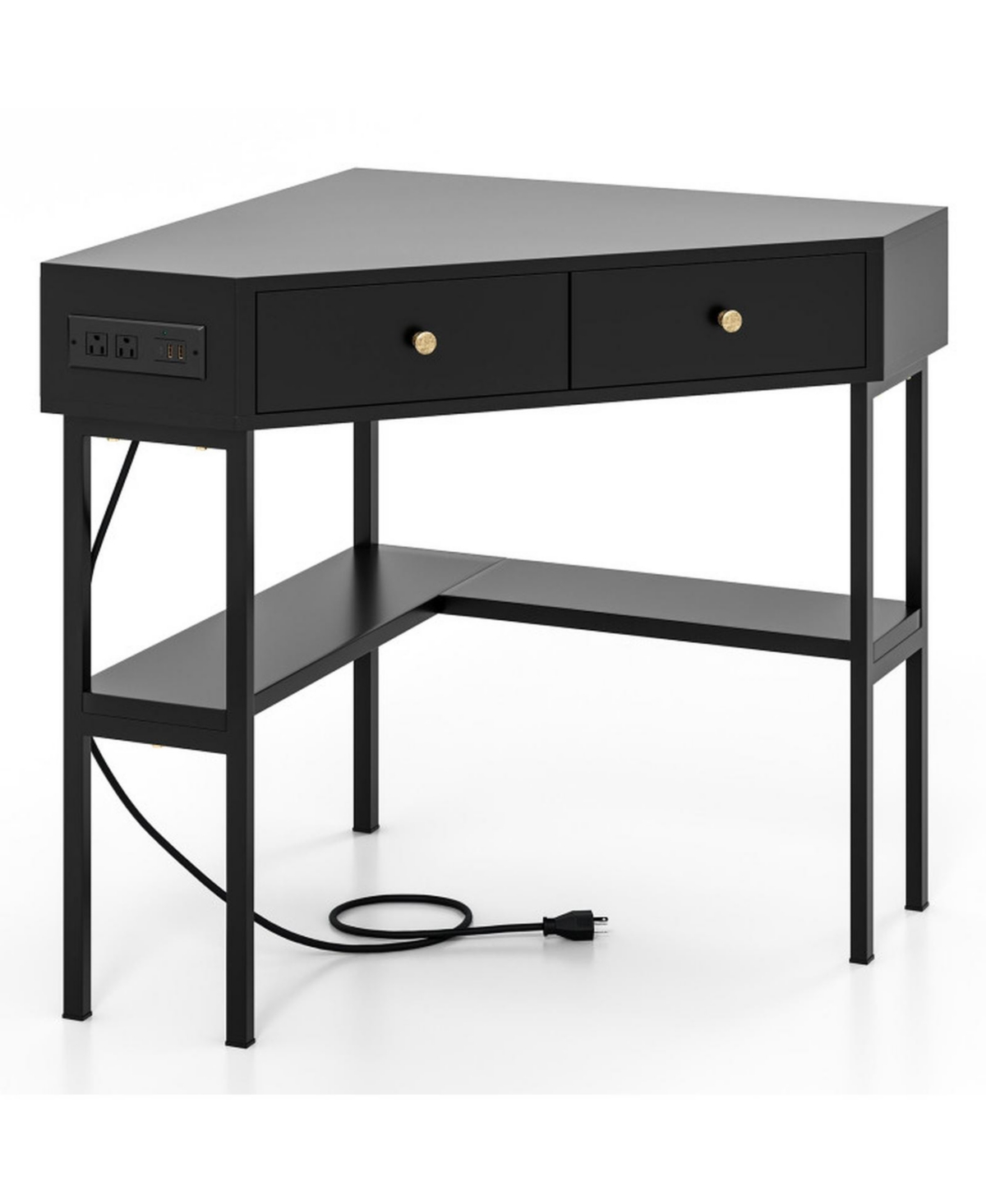 Click here for Gouun Triangle Corner Desk with Charging Station... prices