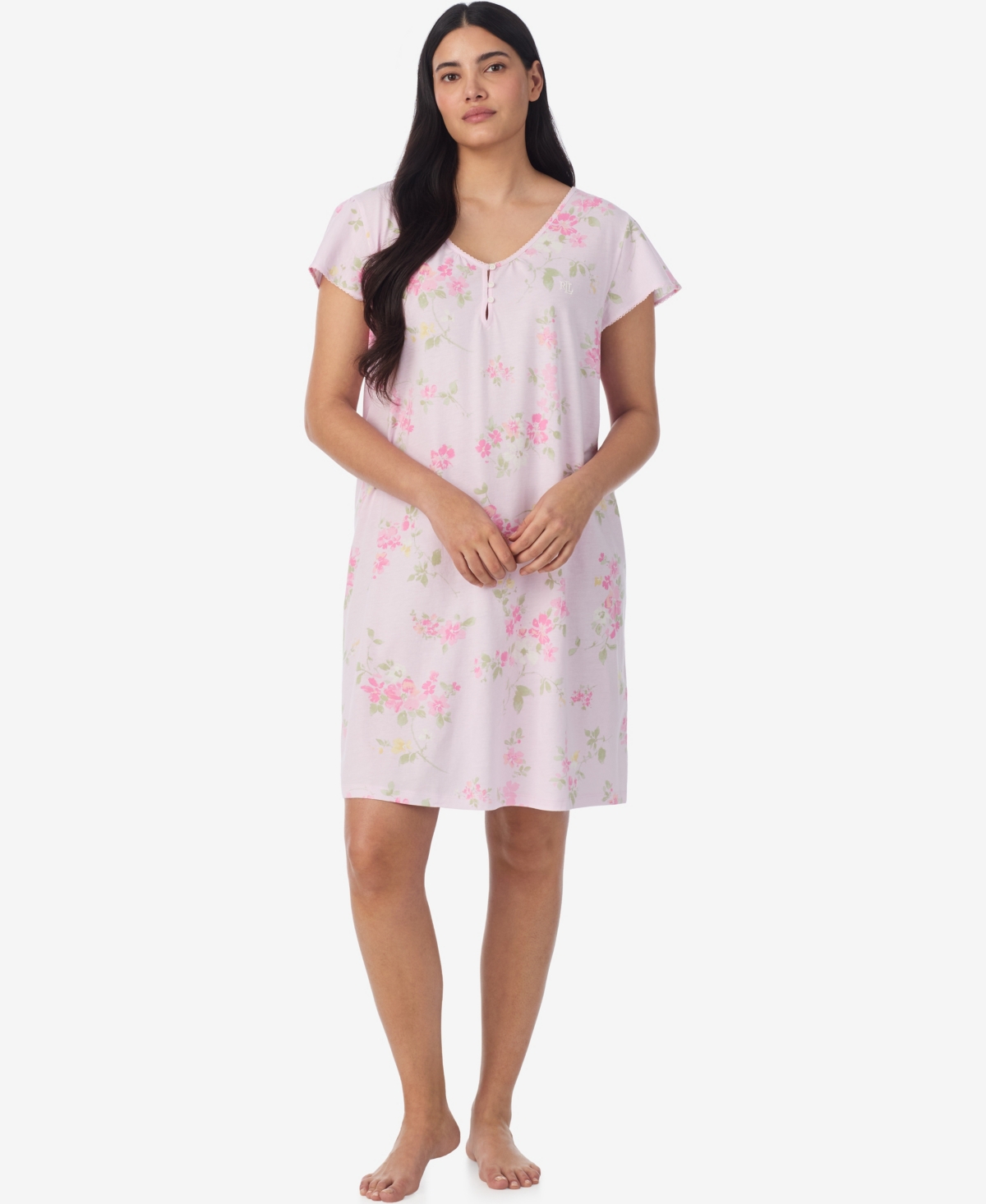 Click here for Lauren Ralph Lauren Plus Size Flutter-Sleeve V-Nec... prices