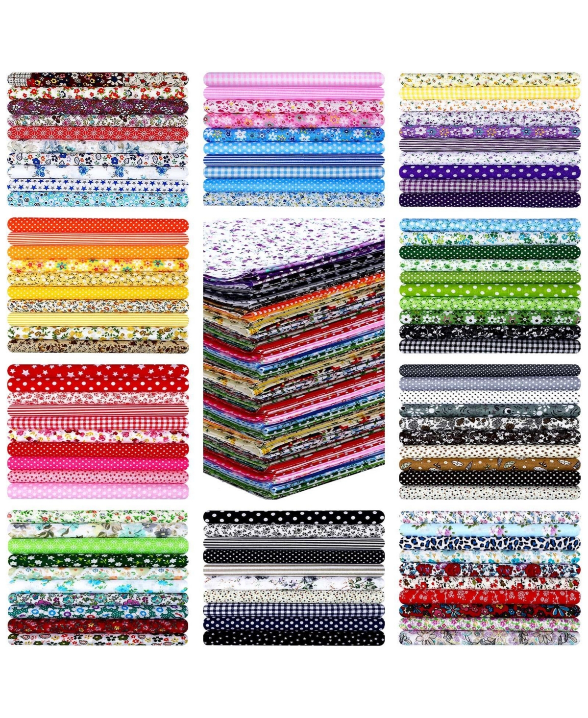 Click here for Gnuadz 100 pieces 10 x 10 Cotton Fabric Squares Pa... prices