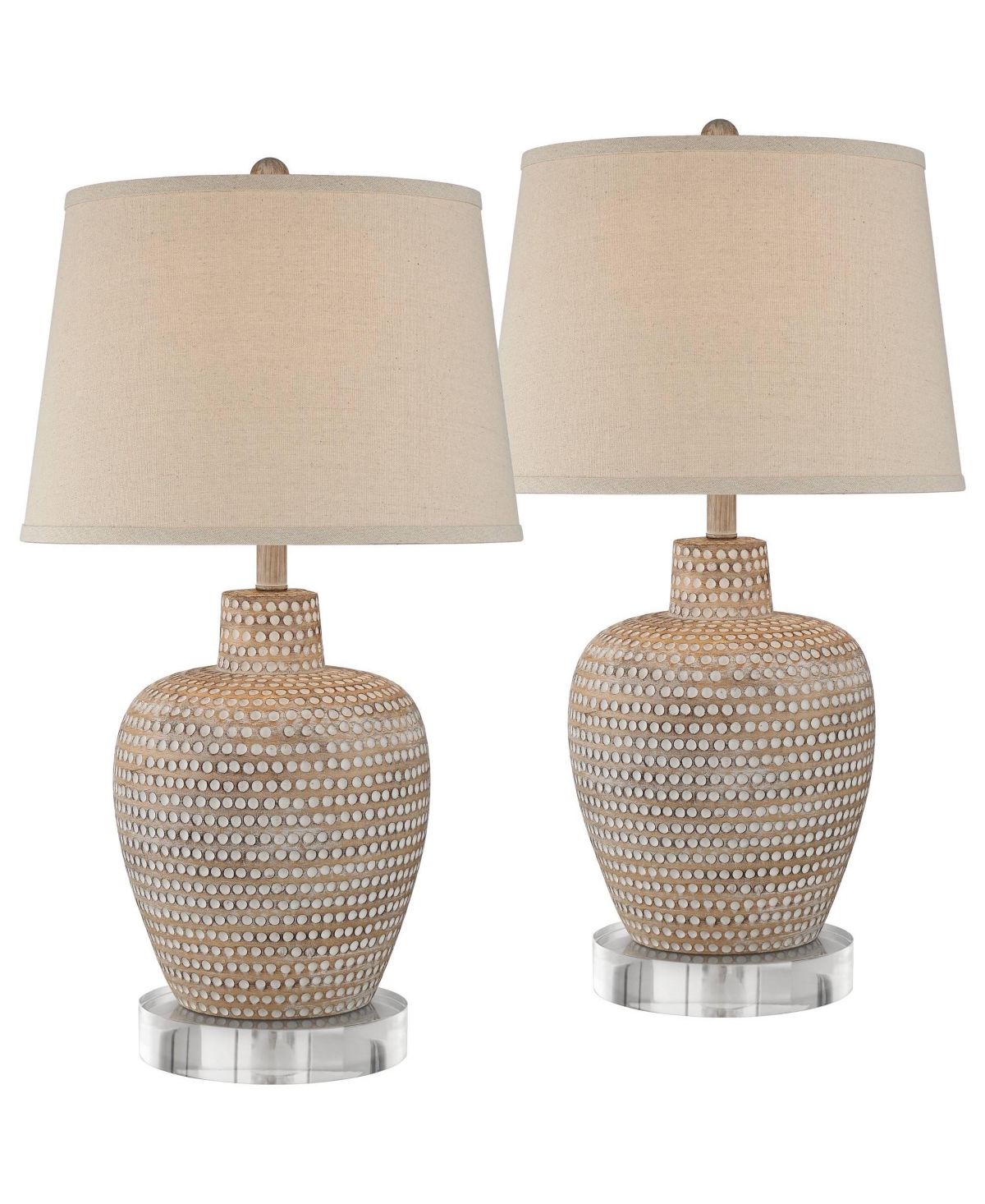 Click here for Regency Hill Glenn Farmhouse Table Lamps Set of 2... prices