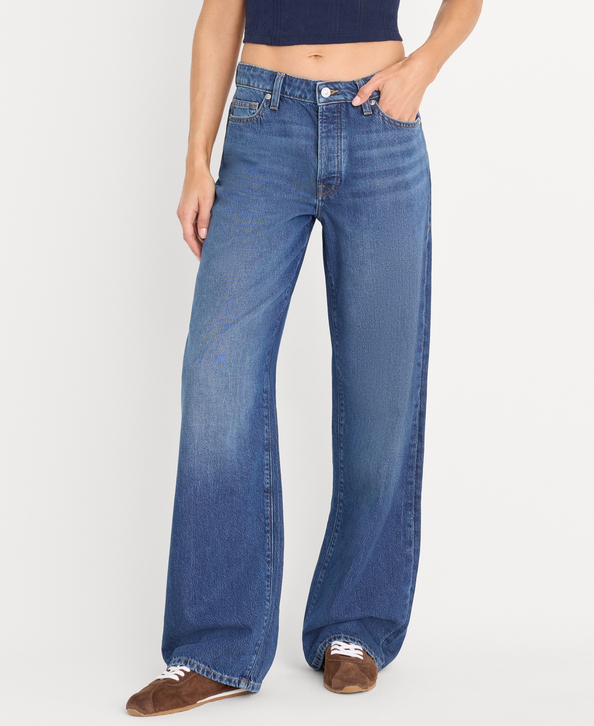 Click here for Good American Womens Weightless High-Rise Wide-Leg... prices