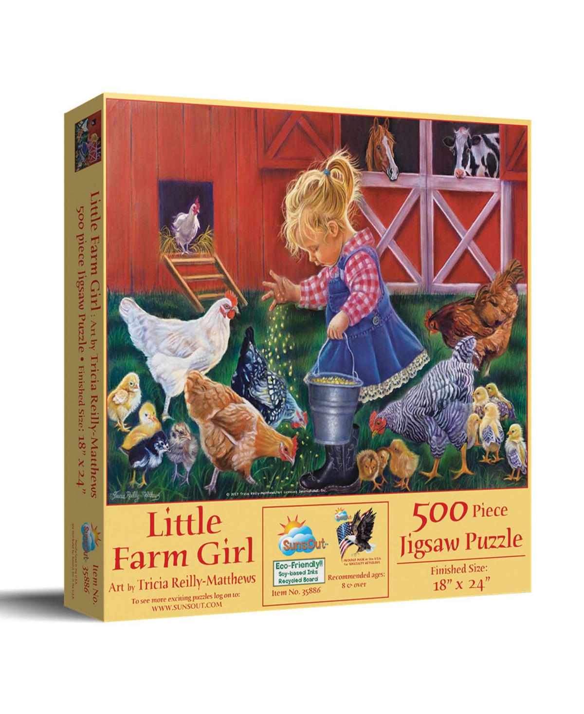 Click here for SunsOut Little Farm Girl 500 piece Jigsaw Puzzle f... prices