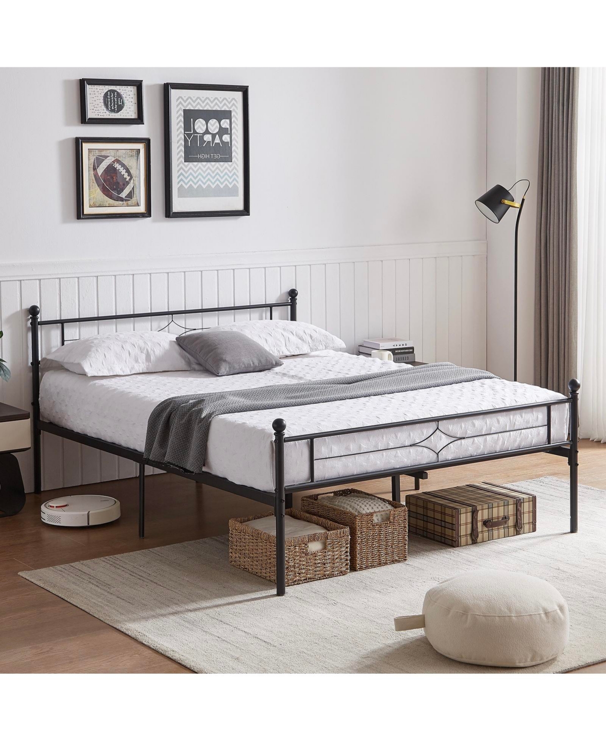 Click here for Sailvan Metal Platform Bed Frame with Headboard an... prices
