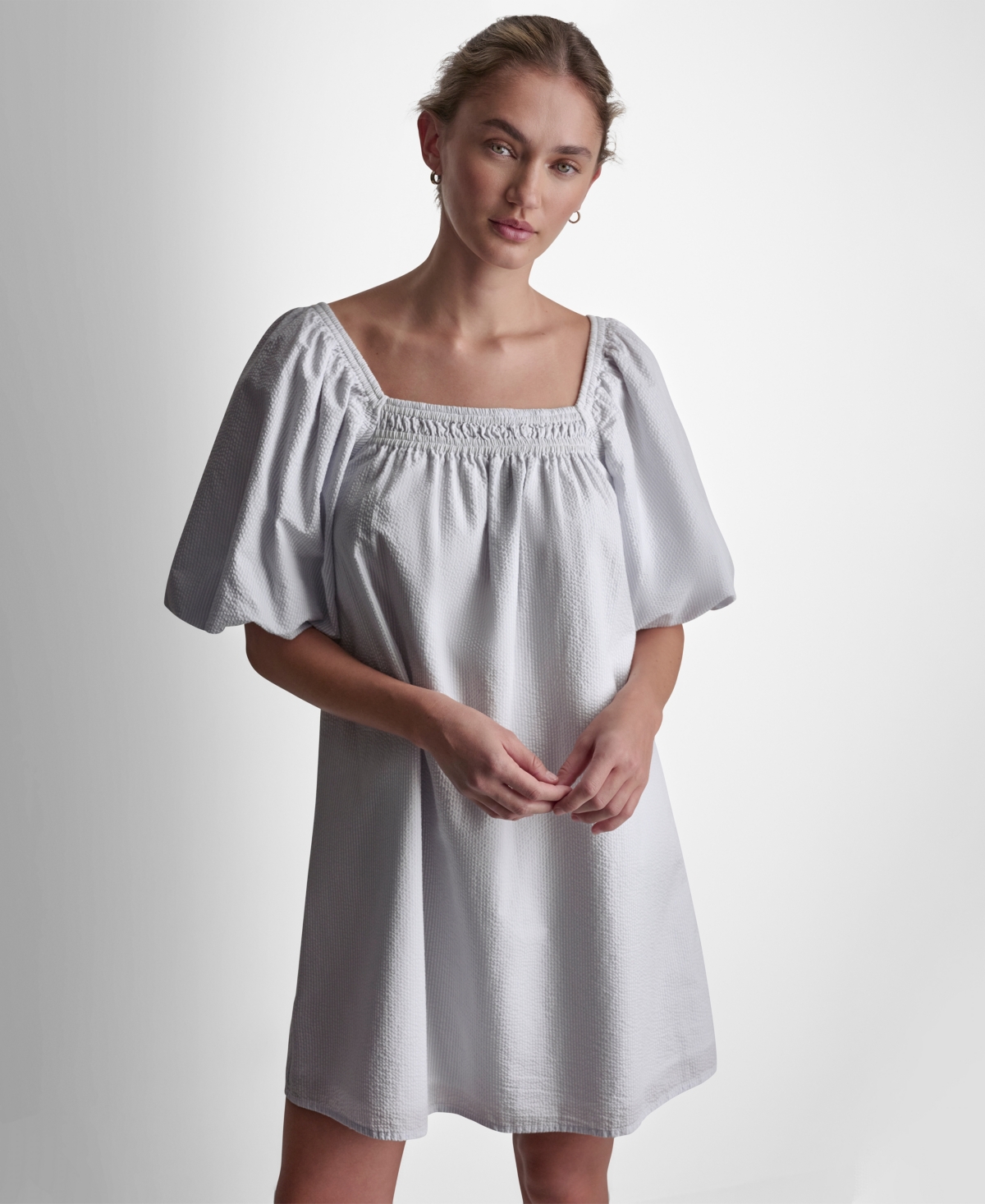 Click here for Dkny Jeans Womens Square Neck Mini Dress - Frost B... prices