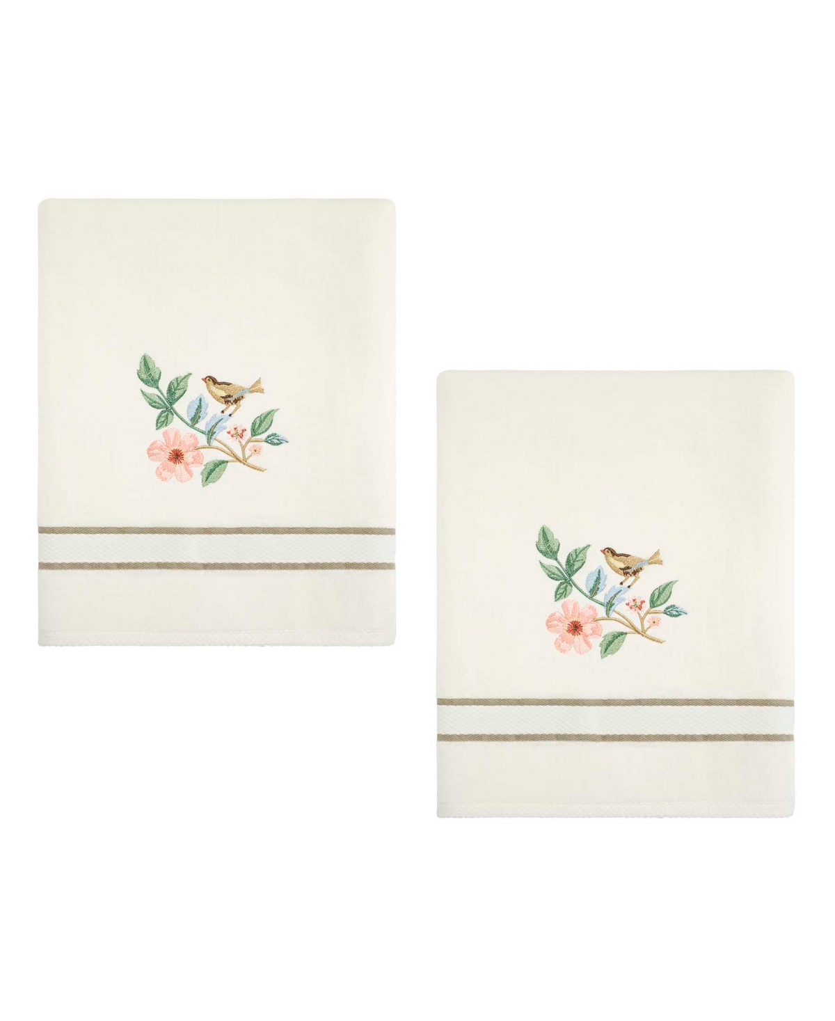 Click here for Avanti Pretty Birds 2-pack Bath Towel Set - Ivory prices