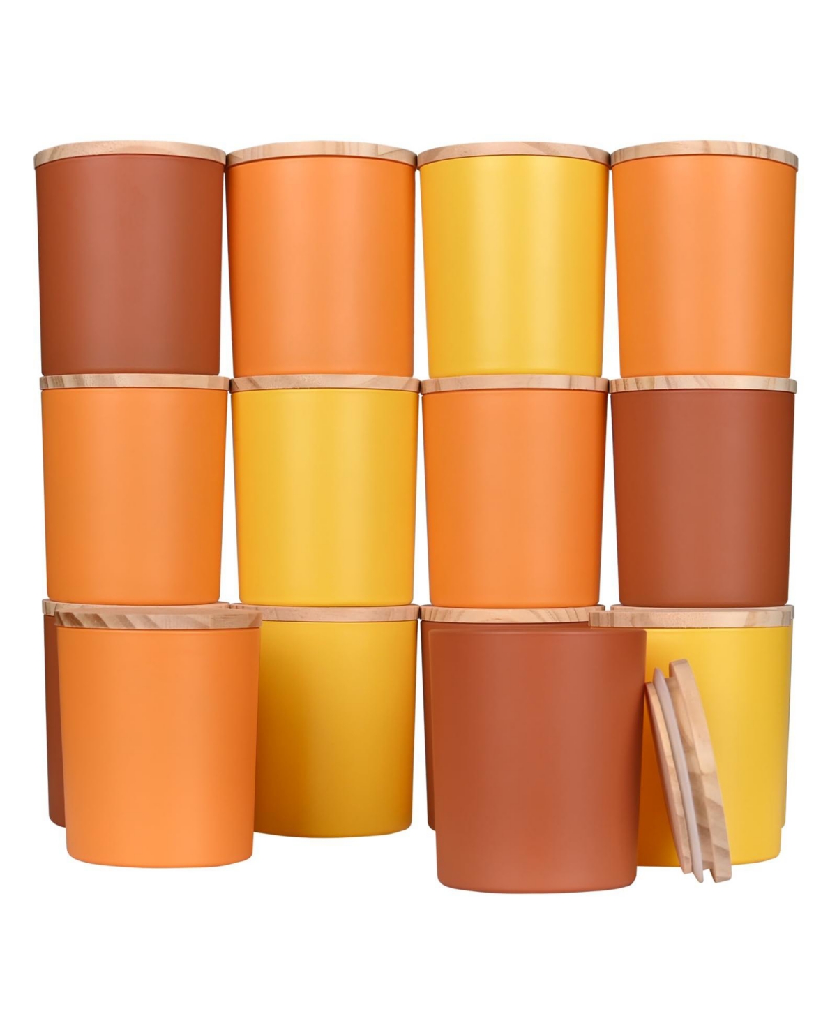 Click here for Gnuadz 15pcs Candle Jars With Wood Lids Empty Samp... prices