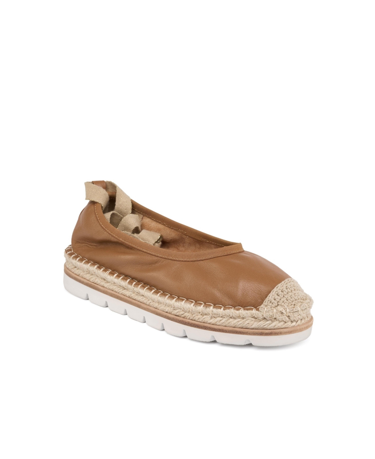 Click here for Jslides Womens Bridget Leather Flat - Medium Brown prices