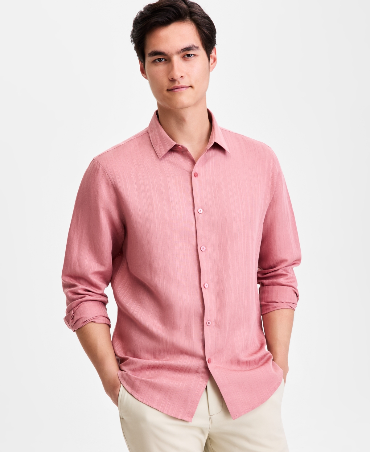 Click here for Alfani Mens Long-Sleeve Stripe Dobby Shirt  Macys... prices