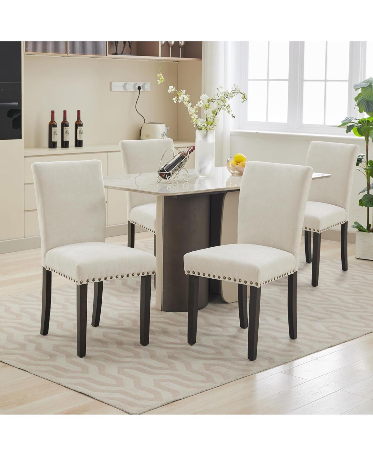 Click here for gaomon Dining Chairs Set of 4 Upholstered Parsons... prices