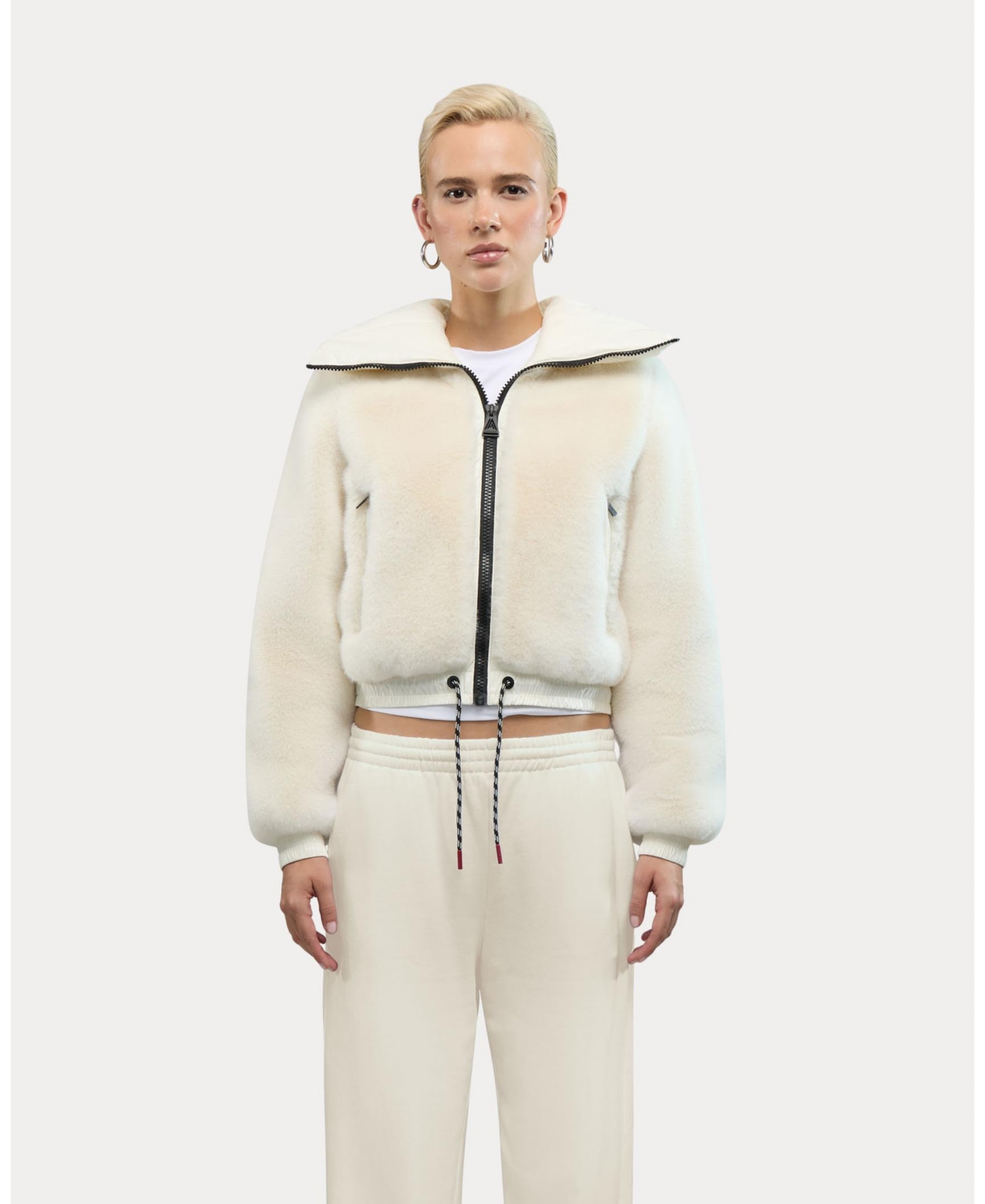 Click here for Alpenhaus Womens Vanoise Cropped Faux-Fur Puffer J... prices