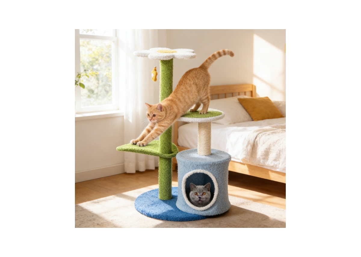 Click here for Zeus & Ruta 34.5 in. 4 Tier Cat Activity Center wi... prices