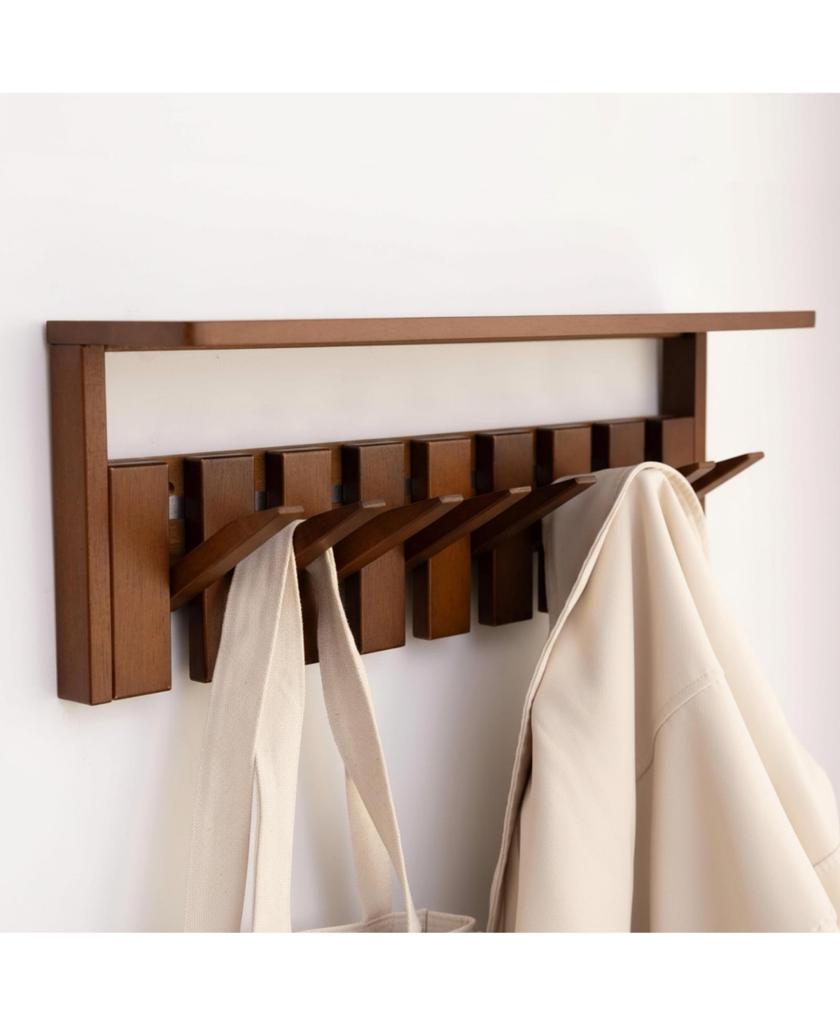 Click here for Yigii Wall Mounted Wooden Coat Rack with Shelf Hea... prices