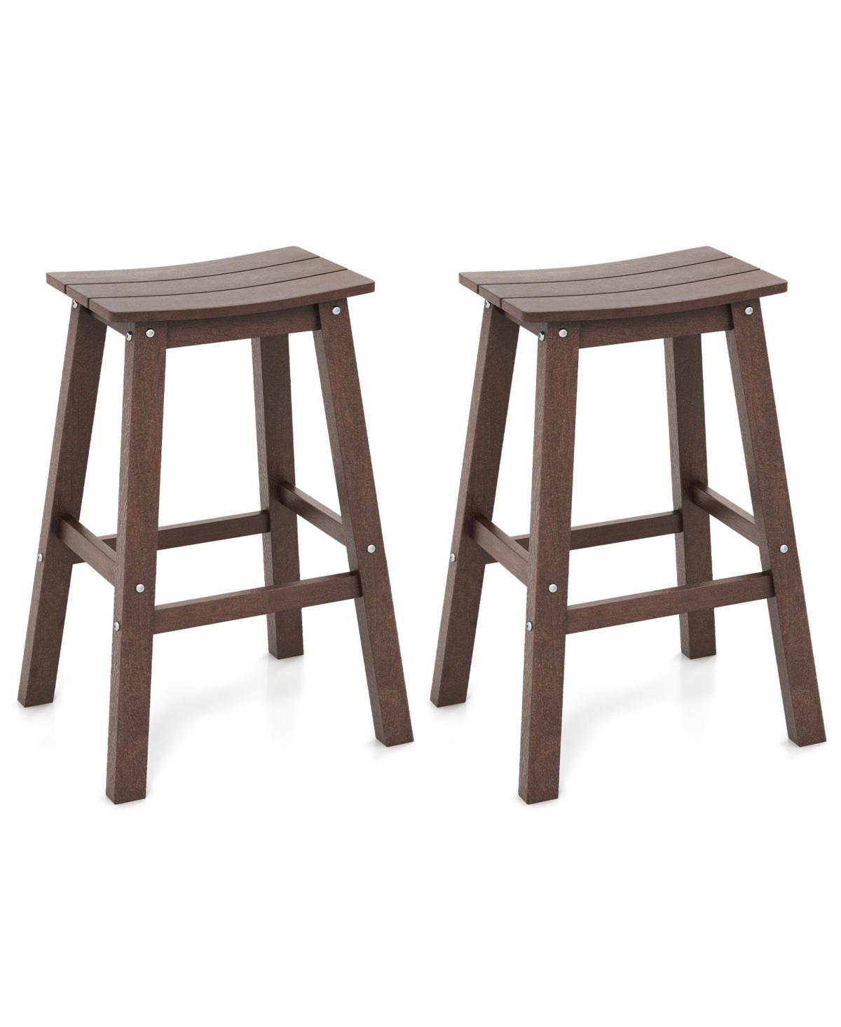 Click here for Gouun 29 in Hdpe Outdoor Bar Stool Set of 2 with A... prices