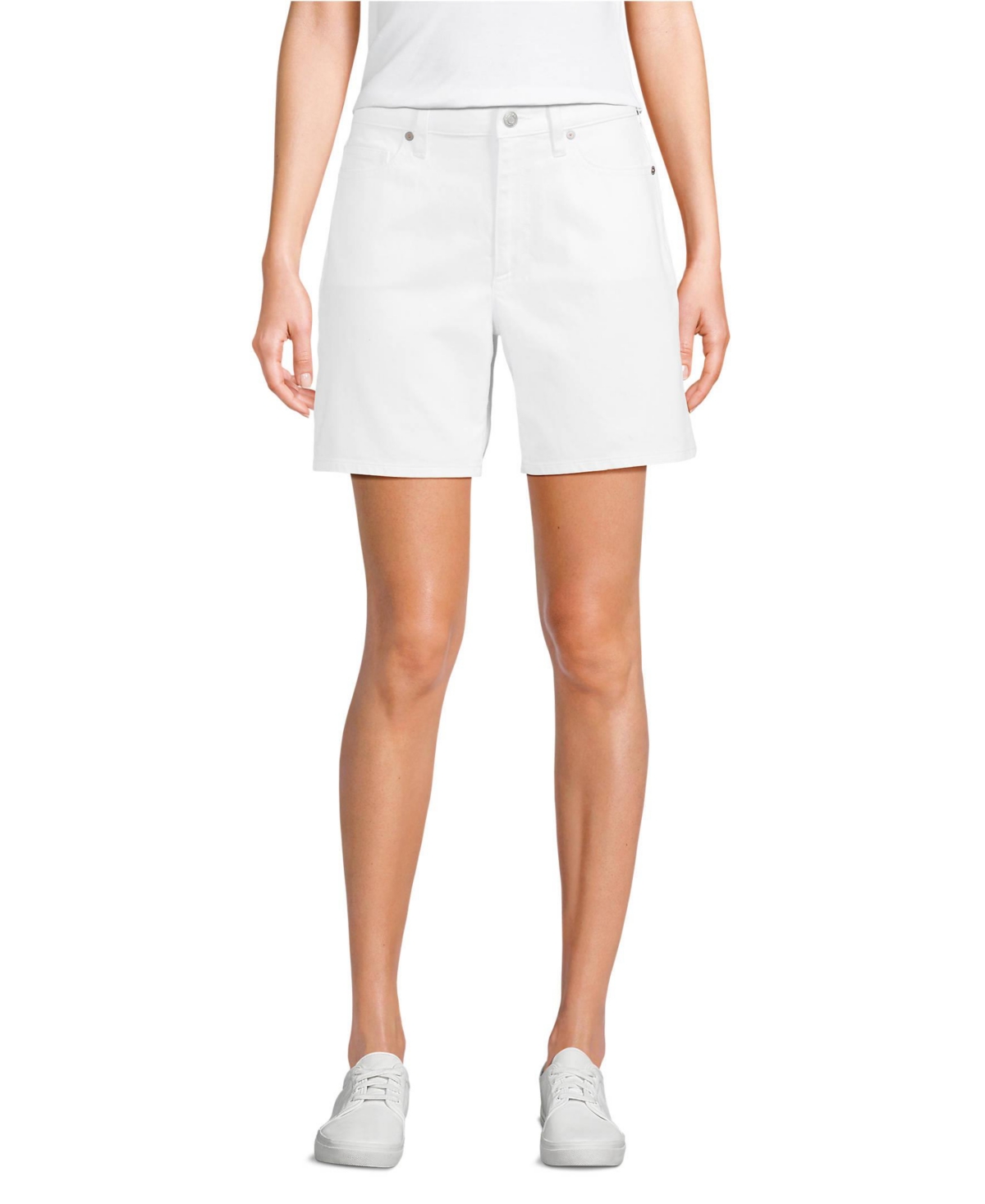 Click here for Lands End Womens Soft Denim Mid Rise 7" Jean... prices