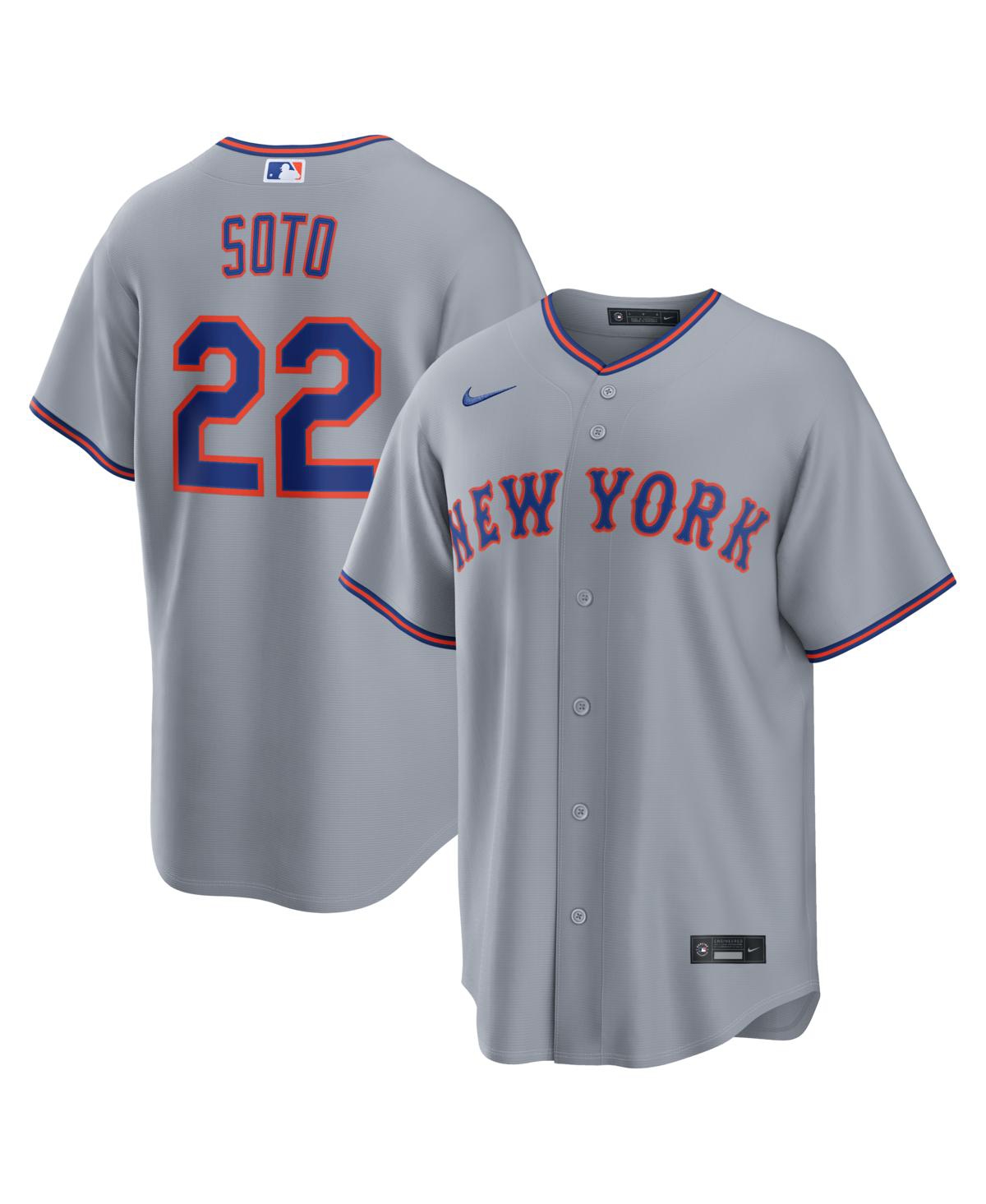 Click here for Nike Mens Juan Soto Gray New York Mets Road Replic... prices