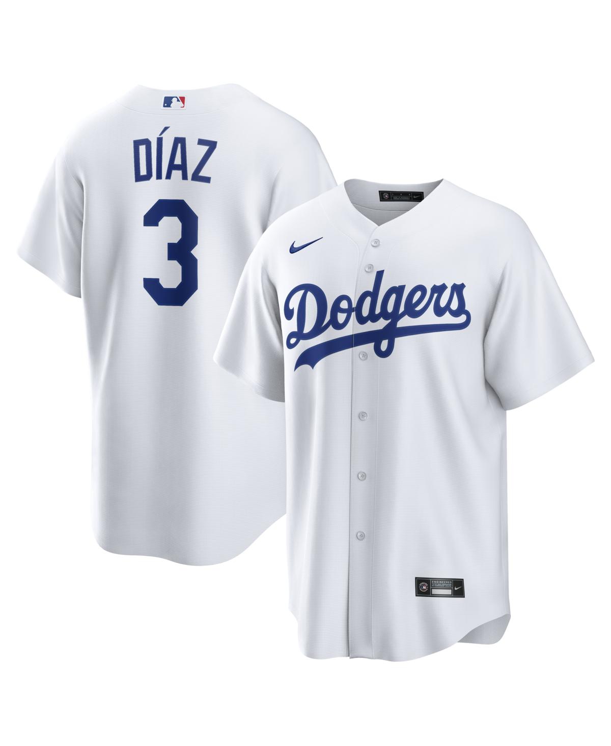 Click here for Nike Mens Edwin Diaz White Los Angeles Dodgers Hom... prices
