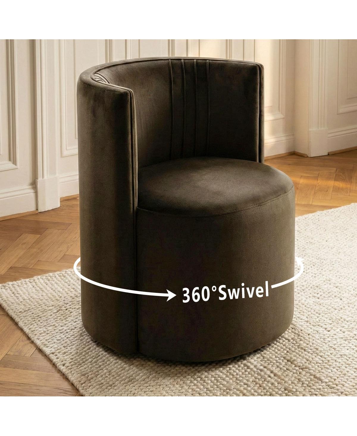 Click here for Maison Boucle Velvet Swivel Barrel Accent Chair 36... prices