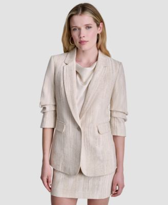 Click here for Dkny Womens Long Sleeve Notch Collar Blazer Straig... prices