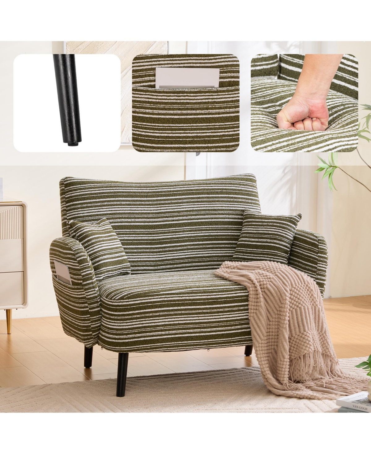 Click here for Rainsken 47.6" Boucle Accent Chair and Modern... prices