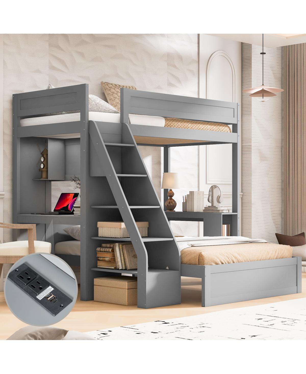 Click here for Streamdale Furniture Twin Xl Over Full Bed with De... prices