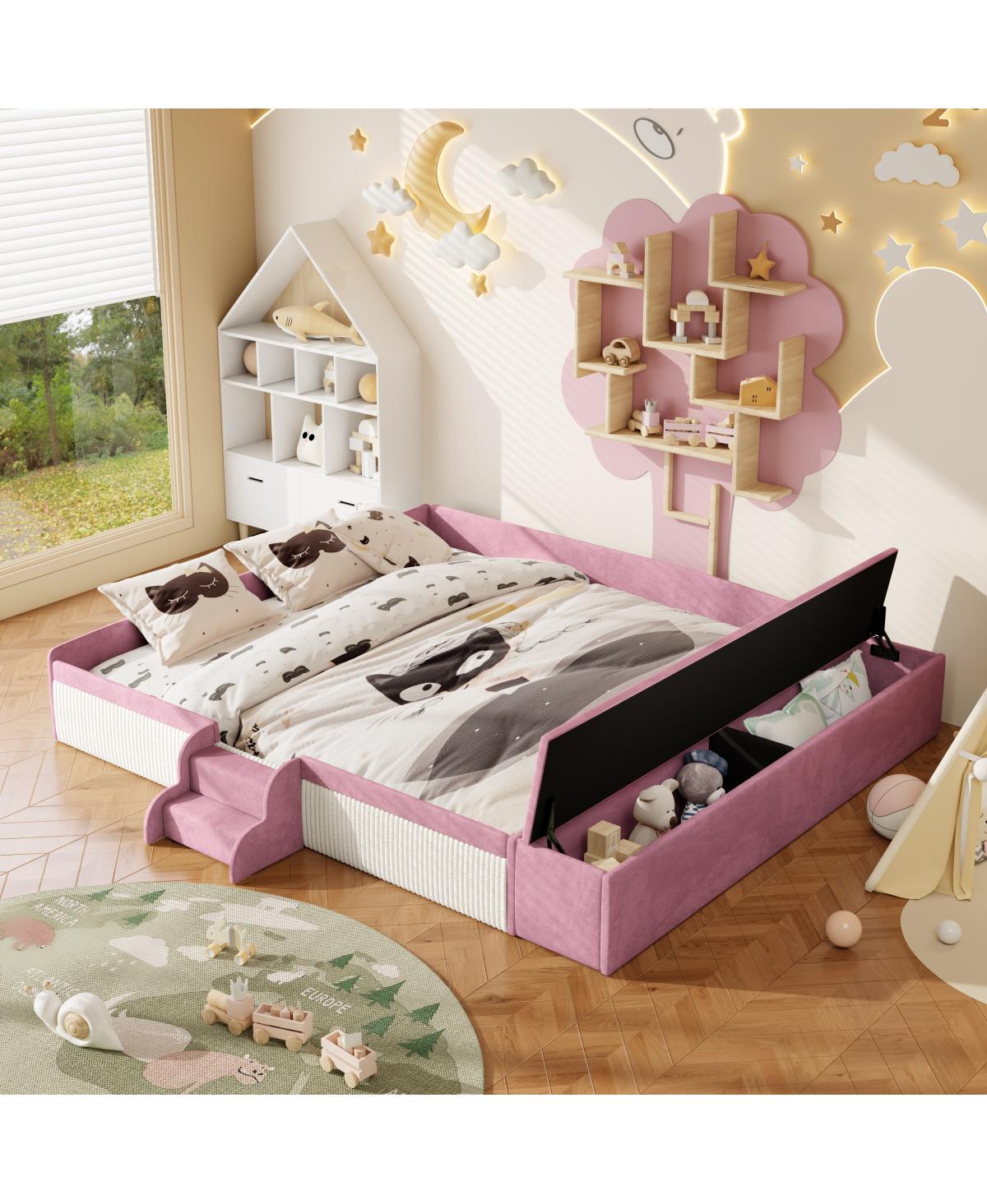 Click here for Streamdale Furniture Velvet Daybed w/ Stairs and S... prices