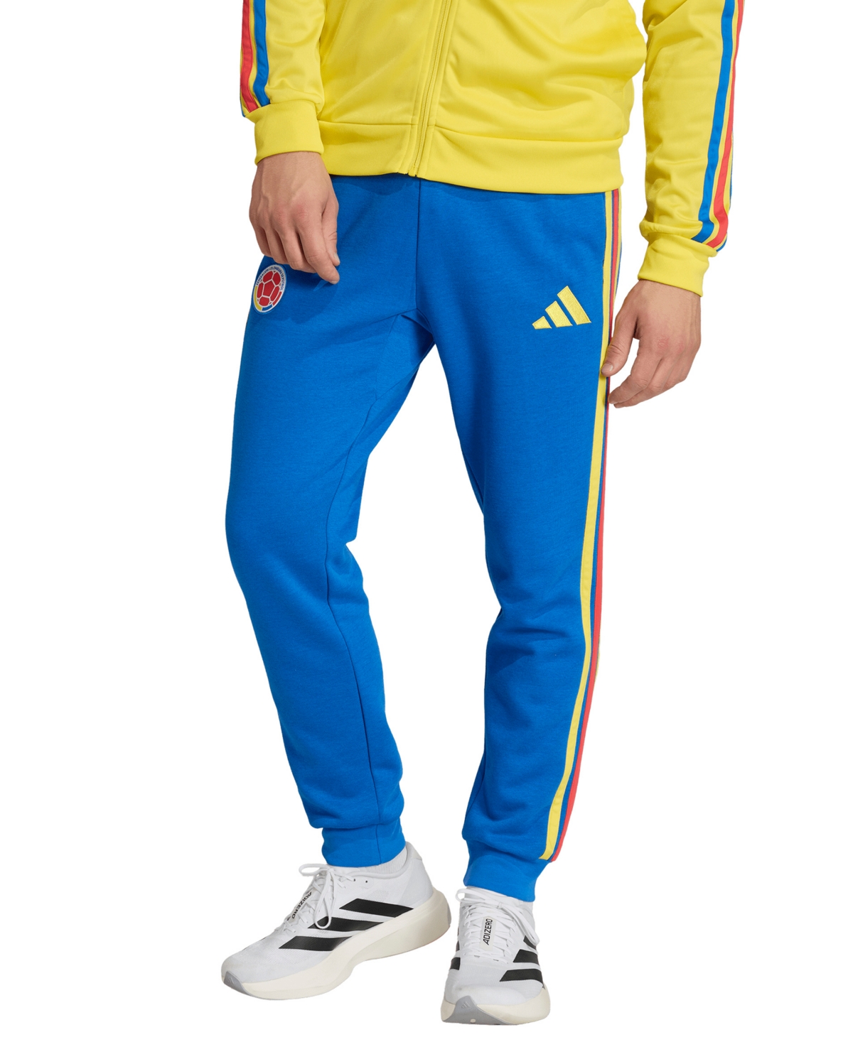 Click here for adidas Mens Fleece Regular-Fit Pants - Blue prices