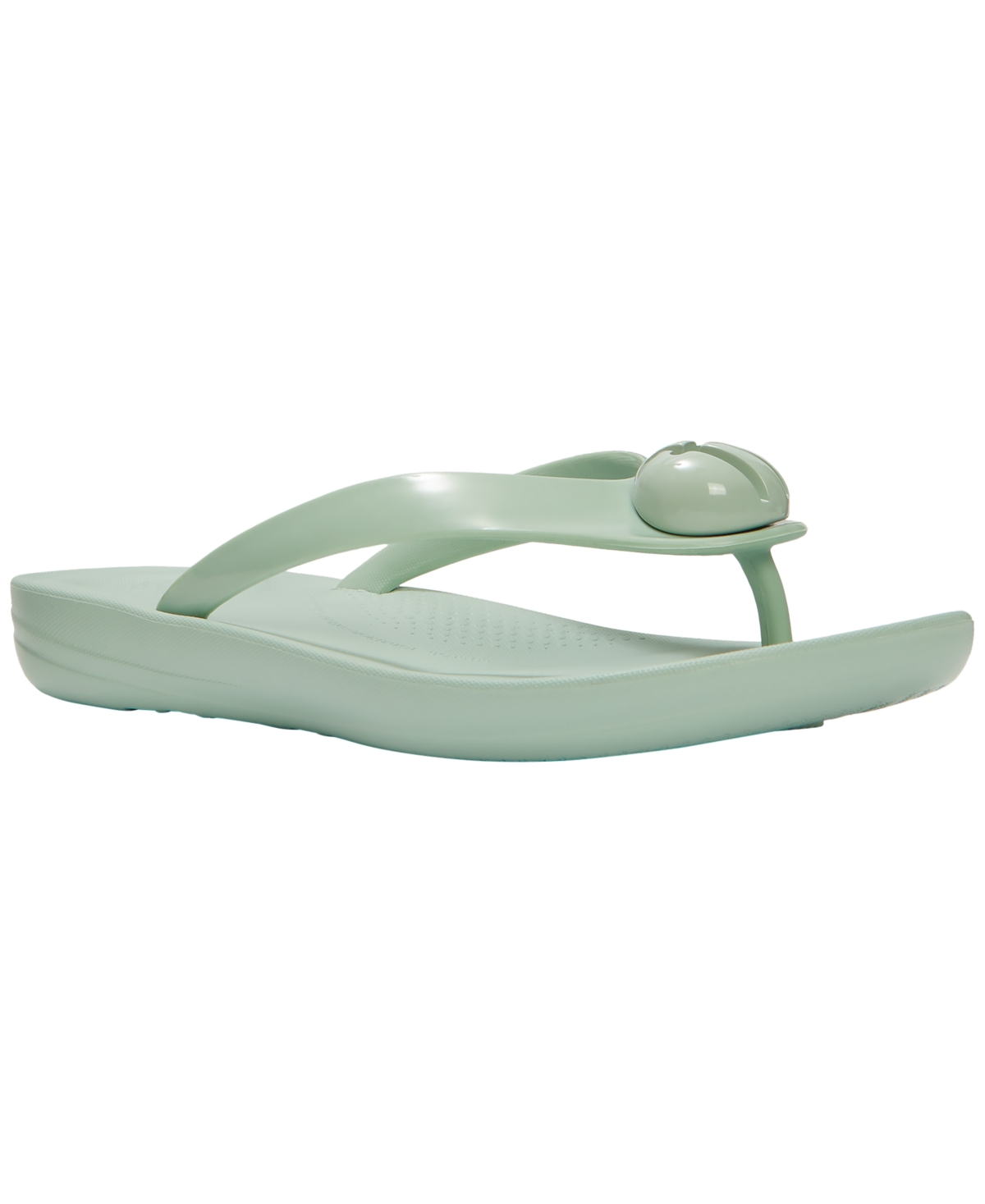 Click here for FitFlop Womens Iqushion Glossy-Button Slip-On Sand... prices