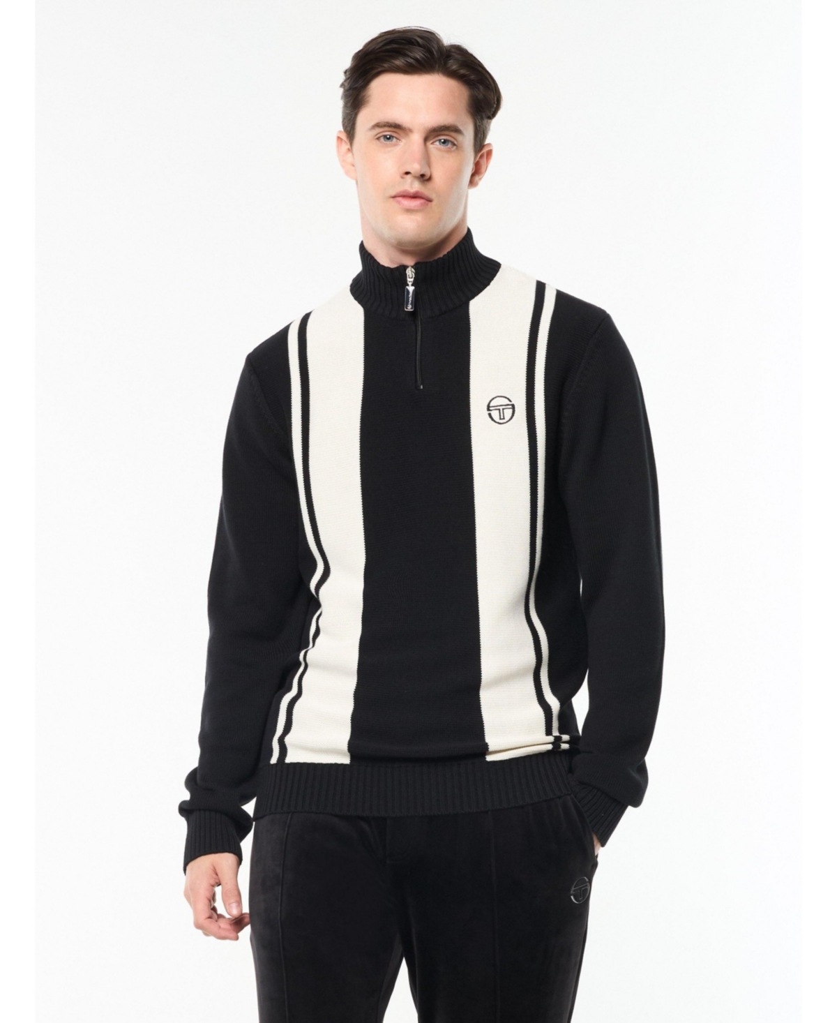 Click here for Sergio Tacchini Mens Young Line Knit Polo - Black/... prices