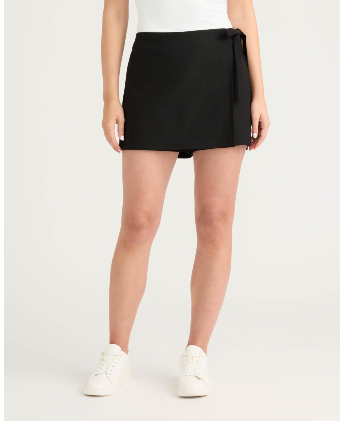 Click here for Ellen Tracy Womens Wrap Tie up Skirt - Black prices