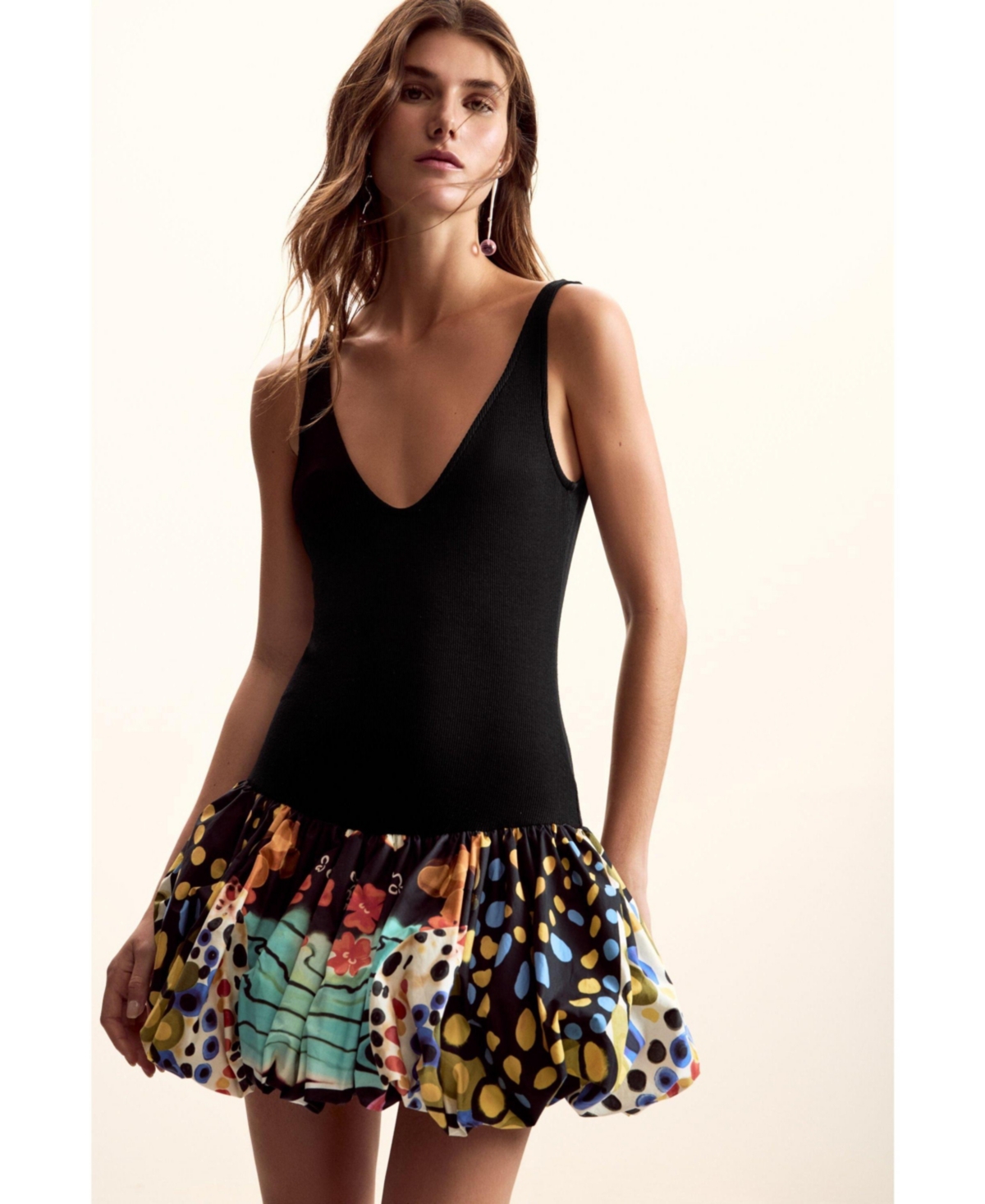 Click here for Desigual Womens Printed strappy dress M. C. Lacroi... prices