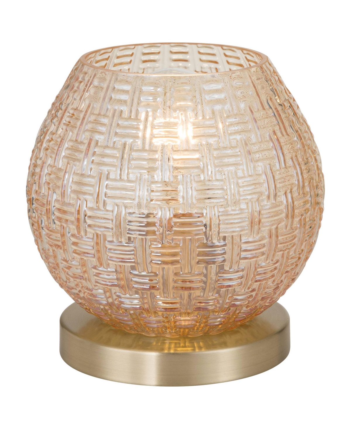 Click here for 360 Lighting Pia 7 1/2 High Amber Weave Glass Glob... prices