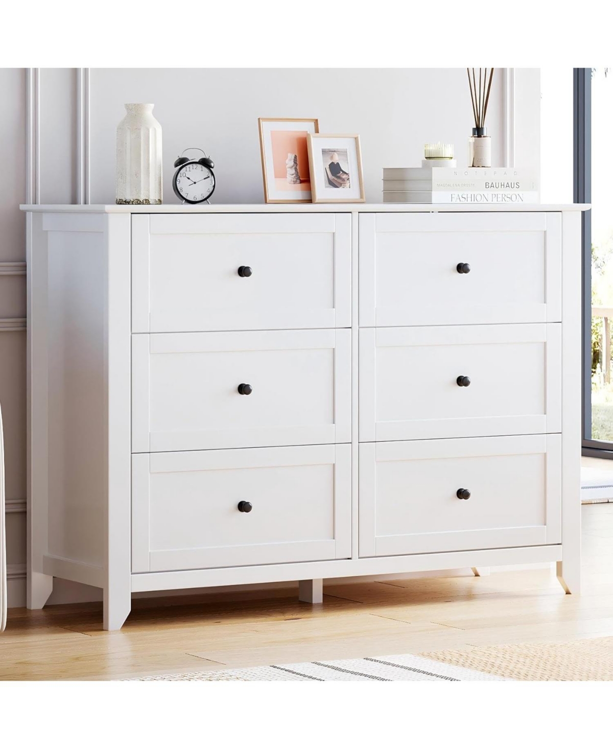 Click here for gaomon 6 Drawer Dresser  Modern Wood Chest for Bed... prices