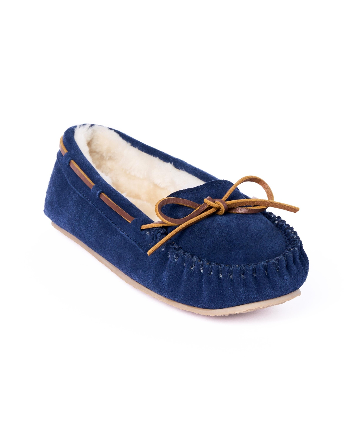 Click here for Minnetonka Womens Cally Slippers - Navy prices