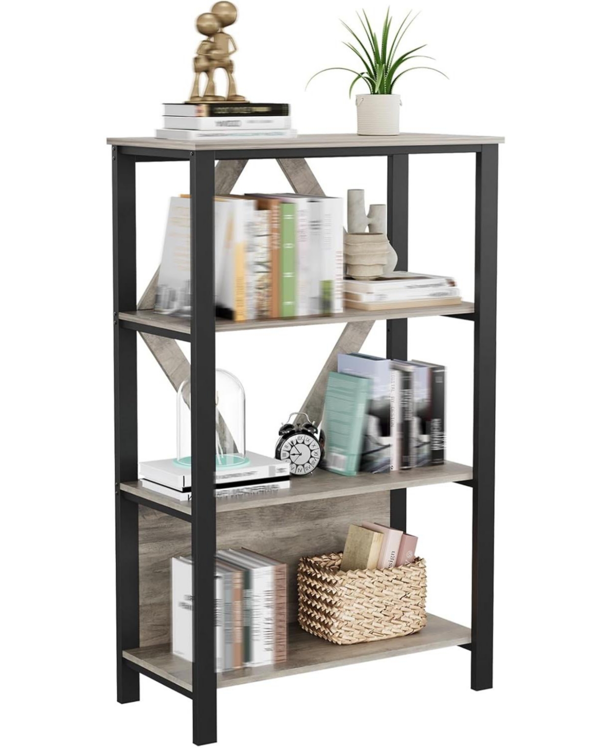 Click here for gaomon 4-Tier Bookshelf with Led Lighting  Open Wo... prices