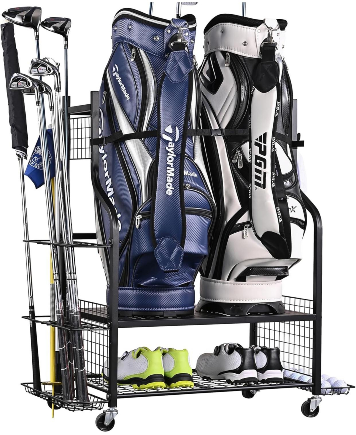 Click here for Golf Bag Storage Rack with Wheels - All-in-One Gol... prices