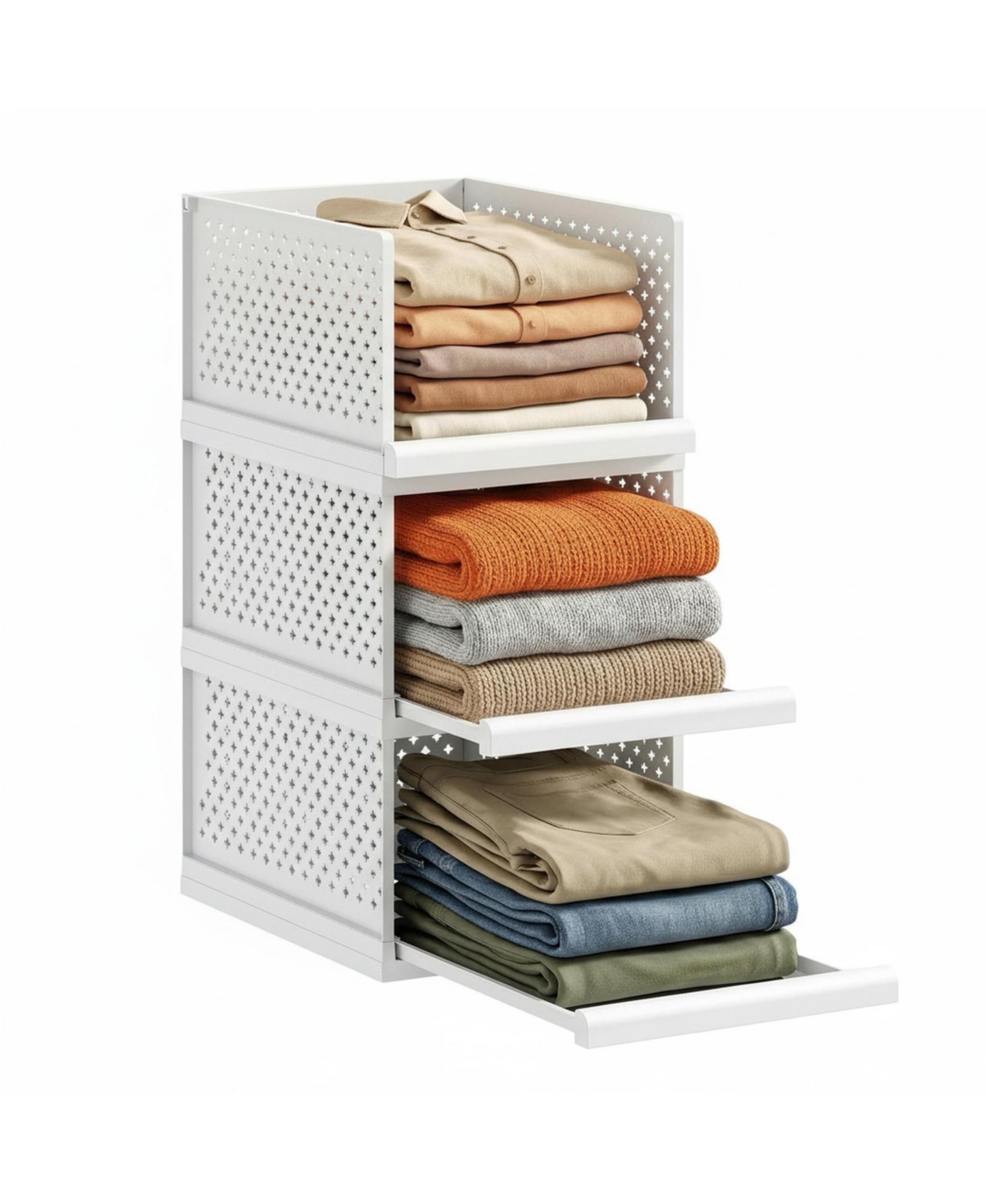 Click here for Yigii 3 Pack Stackable Closet Organizers Plastic D... prices