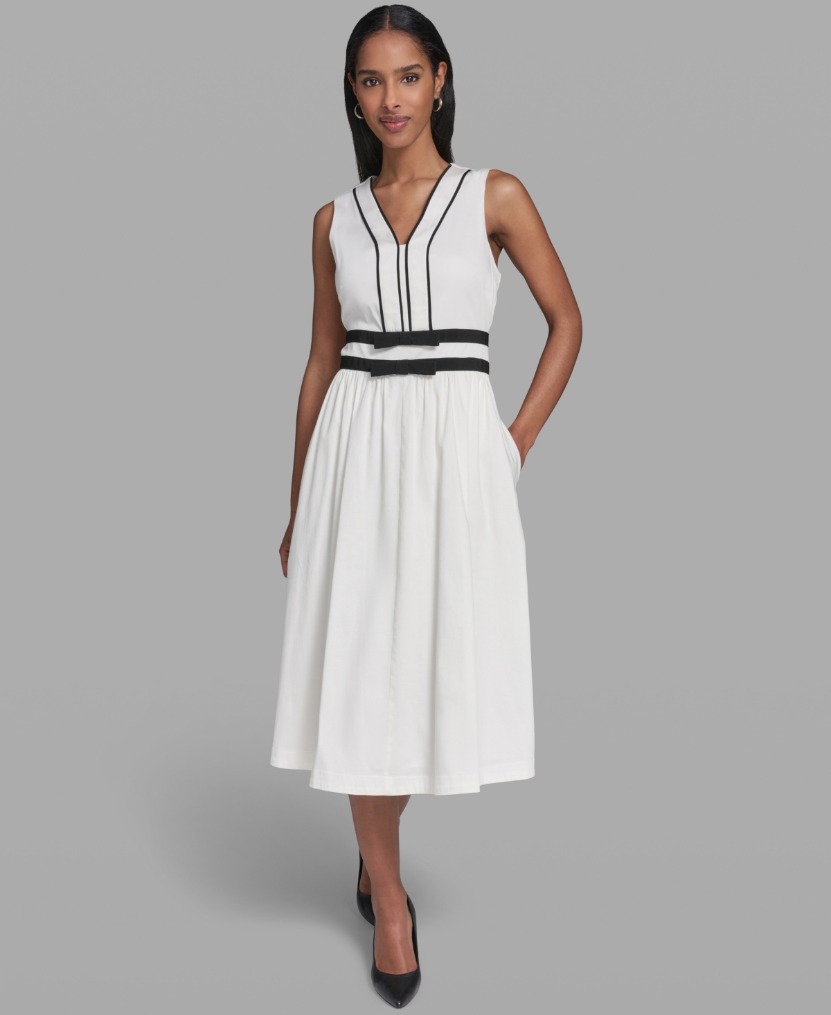 Click here for Karl Lagerfeld Paris Womens Contrast Trim Detail V... prices