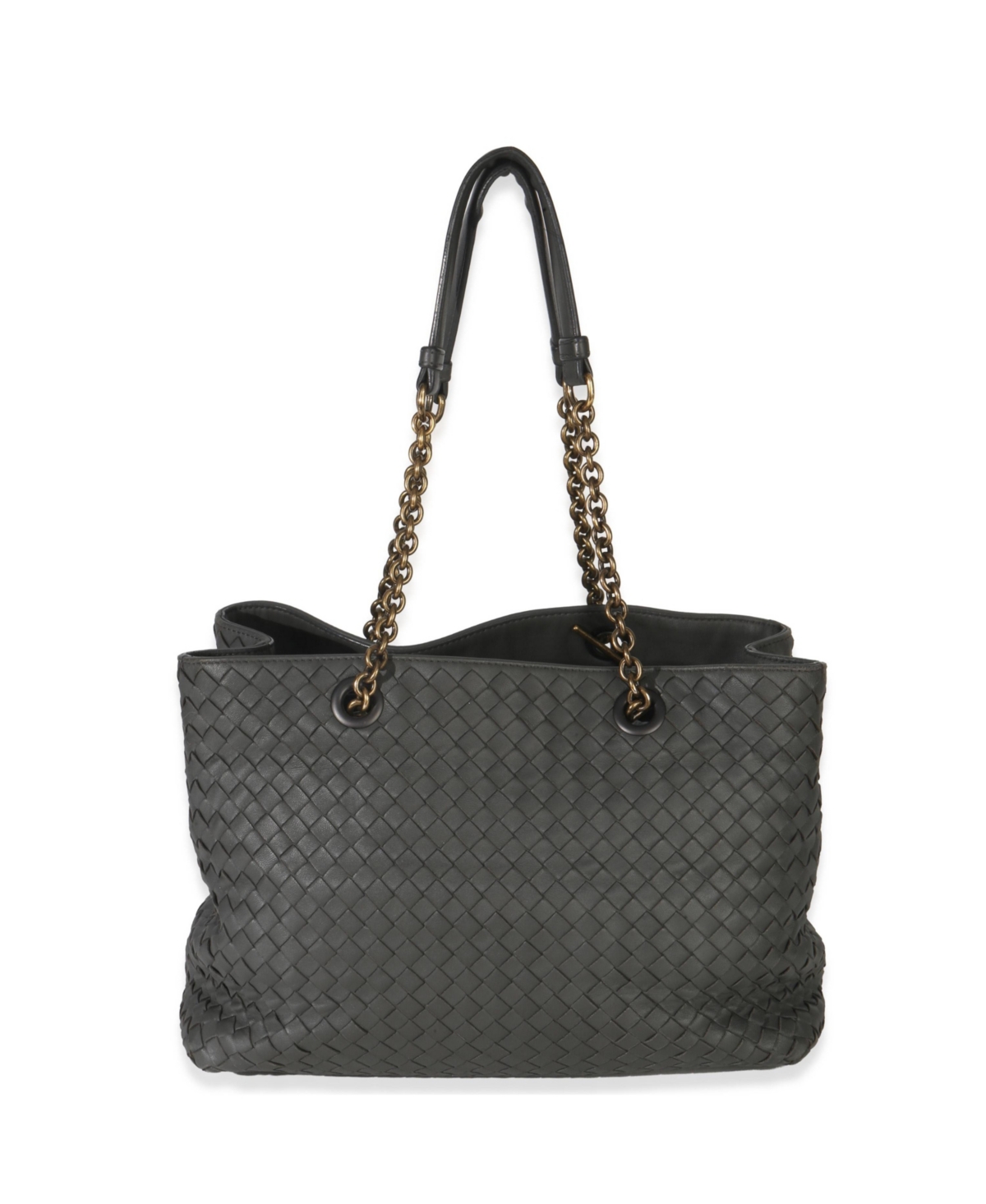 Click here for Pre-Owned Bottega Veneta Grey Nappa Intrecciato Me... prices