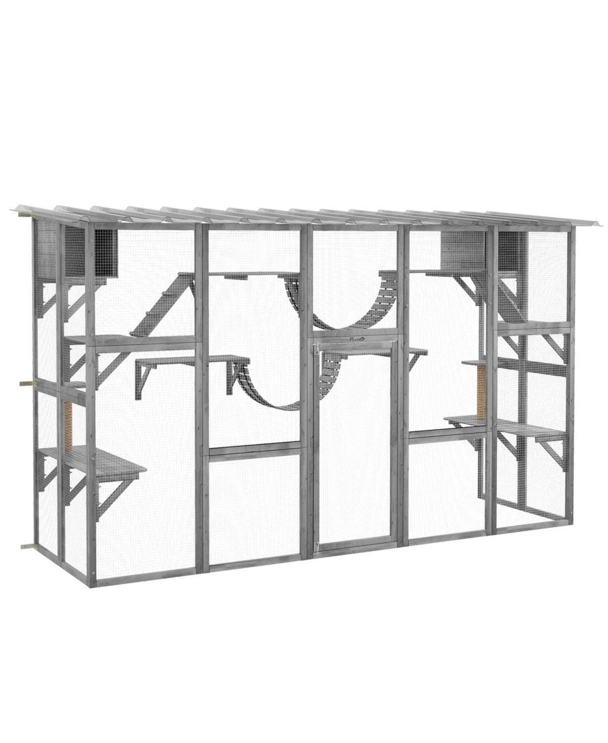 Click here for Zeus & Ruta Outdoor Wooden Cat Enclosure with Weat... prices