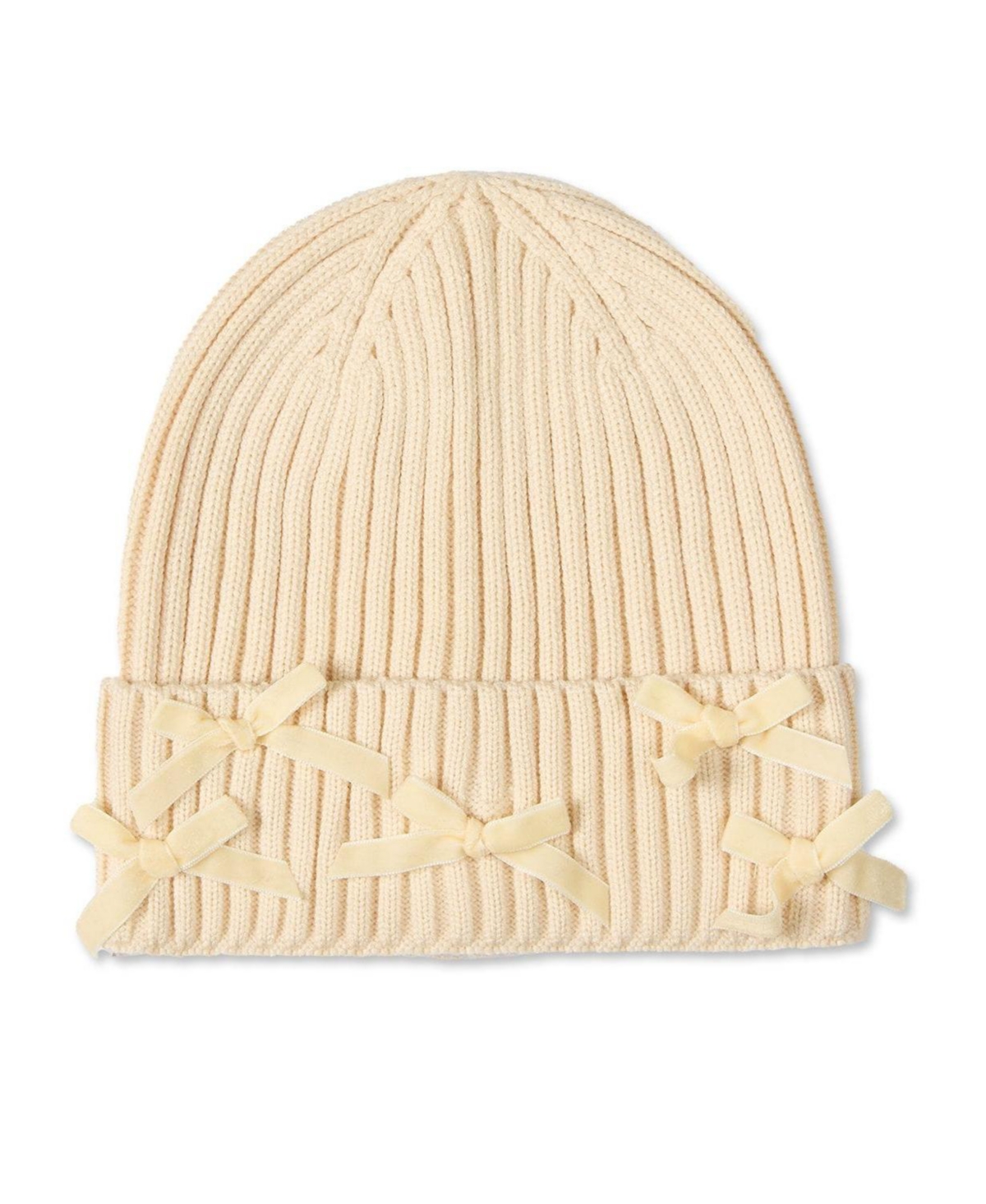 Click here for MeMoi Kids Ribbed All-Over Bows Rayon-Blend Cuffed... prices