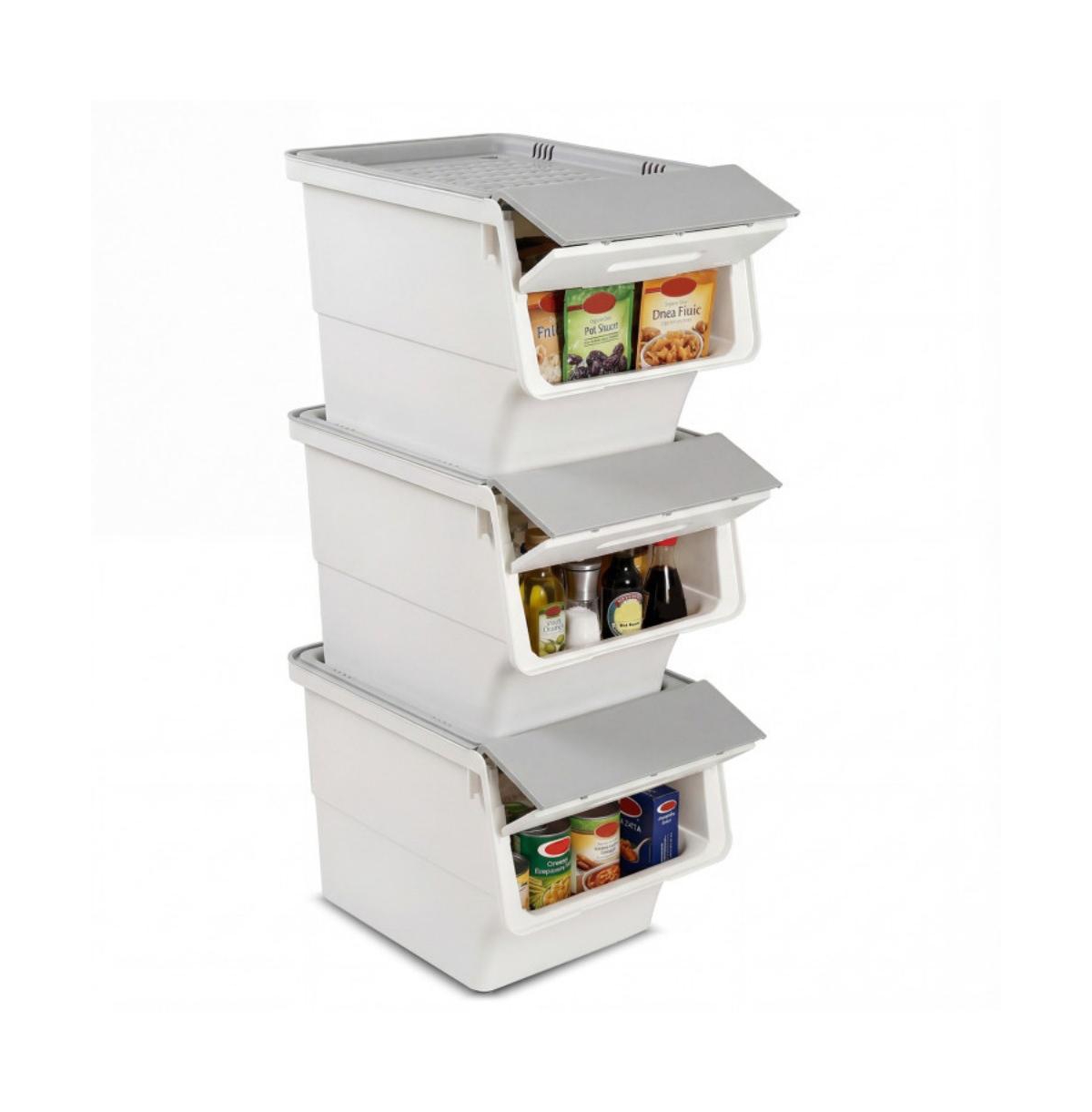 Click here for Gouun 3 Pieces Storage Bins on Wheels Stackable Pl... prices